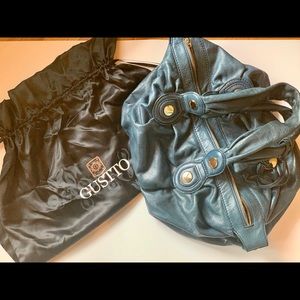 Gustto | Bags | Gustto Estola Satchel In Glazed Blue Leather | Poshmark